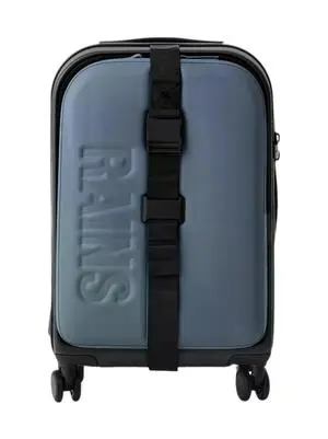 Rains Logo-embossed Buckle-strap Suitcase - Black