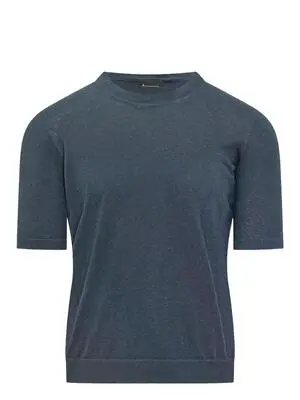 AROVESCIO Knitted T-shirt - Blue