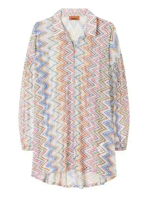 Missoni Striped Mesh Knitted Shirt - Multi