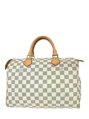 LOUIS VUITTON 2008 Damier Azur Speedy 30 Handbag Neutrals