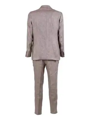 TOMBOLINI Zero Gravity Double-breasted Linen Suit - Neutrals