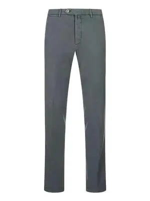 Kiton Logo-patch Straight-leg Trousers - Grey
