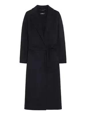 Max Mara Belted Notch-lapel Coat - Black