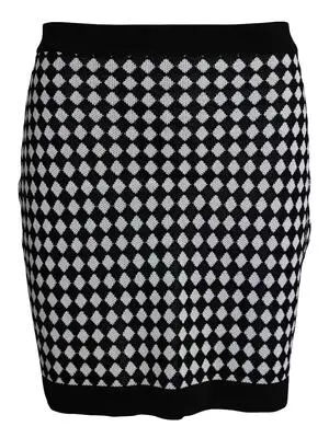 Balmain Checked Pencil Skirt - Black
