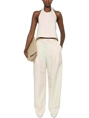 Wardrobe.NYC X Rhw Halterneck Backless Top - Neutrals
