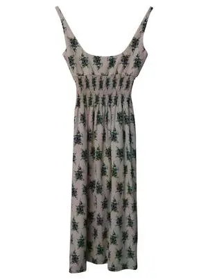 EMILIA WICKSTEAD Giovanna Floral-print Smocked Dress - Pink