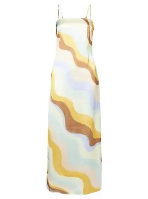 4TH & RECKLESS Serra Graphic-pattern Satin Maxi Dress - Multi