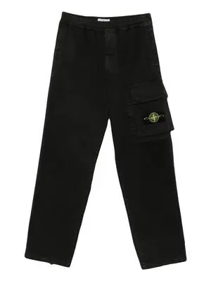 Stone Island Logo-patch Cargo Pants - Black