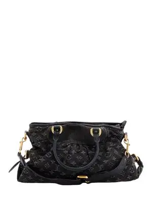 LOUIS VUITTON Neo Cabby Handbag Monogram Denim Mm Tote Bag - Black