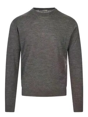 Canali Nuvola Mélange Crew-neck T-shirt - Grey