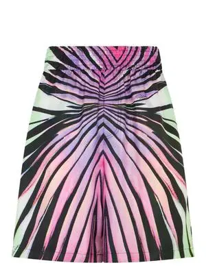 Roberto Cavalli Graphic-print Shorts - Black