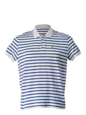 Saint Laurent Striped Polo Cotton T-shirt - Multicolour