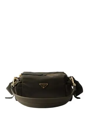 Prada Re-nylon And Leather Shoulder Bag - Forest