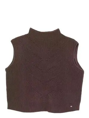Herno Sleeveless High-neck Sweater - Brown