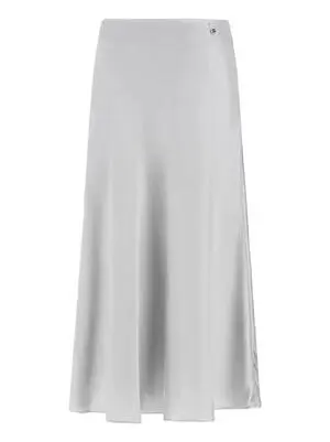 Herno Satin Midi Skirt - Grey