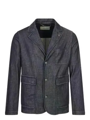 Canali Patch-pocket Denim Jacket - Blue