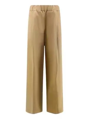 SEMICOUTURE Elasticated-waist Wide-leg Trousers - Neutrals