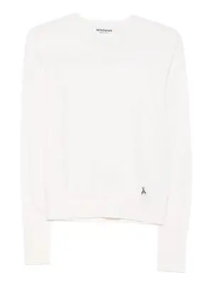 Patrizia Pepe Logo-plaque Cashmere Sweater - Neutrals