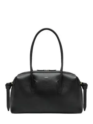 Yuzefi Brioche Leather Shoulder Bag - Black