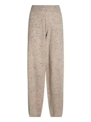 Fabiana Filippi Flecked-knit Elasticated-waist Trousers - Neutrals