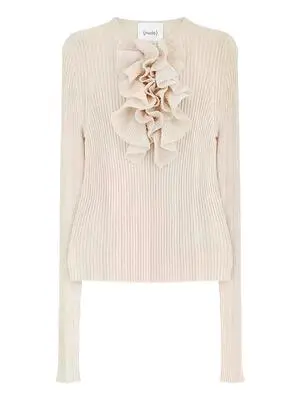 NUDE Ruffle-trim Sweater - Neutrals