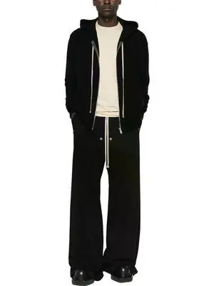 Rick Owens Zip-up Drawstring Hoodie - Black