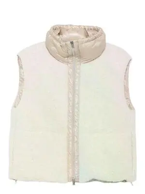 Herno Sequin-embellished Funnel-neck Gilet - Neutrals
