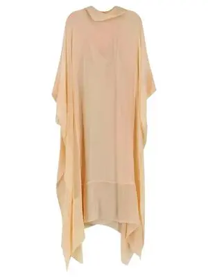 Alberta Ferretti Chiffon Asymmetric Dress - Neutrals