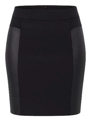 CONQUISTA Faux Leather Mini Skirt - Black