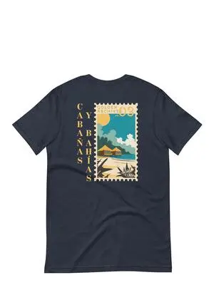 ANCHOR & CREW Navy Golden Archives Postmark Organic Cotton T-shirt - Blue