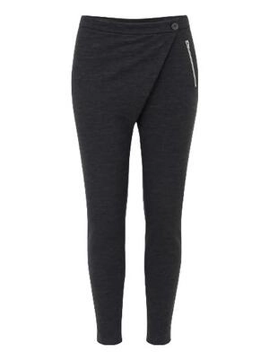 CONQUISTA Crossover Detail Slouchy Pants - Grey