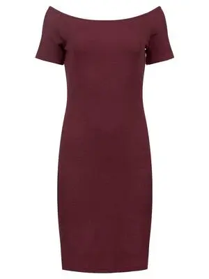 CONQUISTA Conquista Off-Shoulder Fitted Dress Red