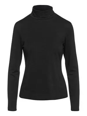 CONQUISTA Long Sleeve Polo Neck Jumper - Black