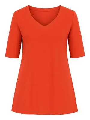 CONQUISTA Viscose-elastane Jersey Tunic - Red