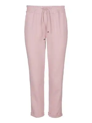 CONQUISTA Cropped Sweatpants With Drawstring Waist - Pink
