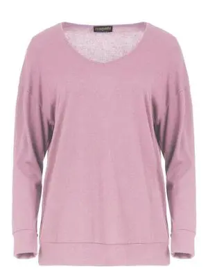 CONQUISTA V-neck Knit Top - Pink