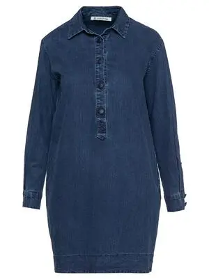 CONQUISTA Denim Shirt Dress - Blue