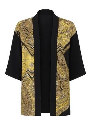 CONQUISTA Kimono Style Cardigan - Black