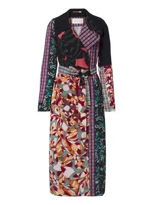 Dries Van Noten Printed Wrap Coat - Multicoloured