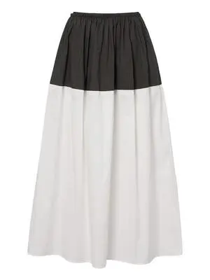 Proenza Schouler Label Nyla Cotton Poplin Midi Skirt - White