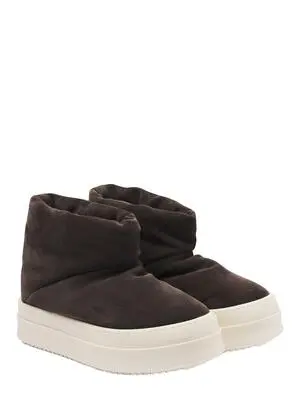 Rick Owens Mega Bumper Suede Ankle Boots - Brown