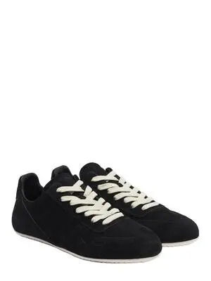 Rick Owens Minimal Suede Sneakers - Black