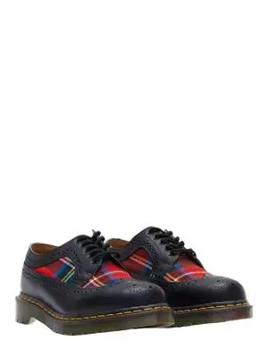 Dr. Martens Tartan-panel Brogue Derby Shoes - Black
