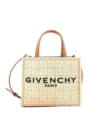 Givenchy G-tote 4g Raffia Mini Satchel - Neutrals