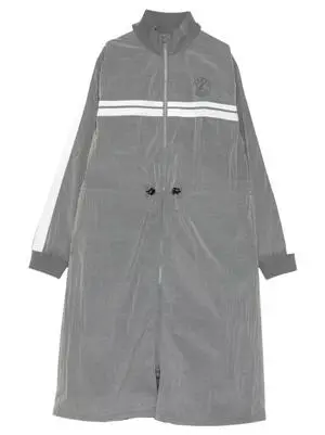 AGNES B. Ribstop Zip Track Dress - Grey