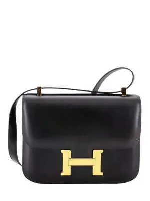 Hermès Constance Bag Box Calf 24 Shoulder Bag - Black