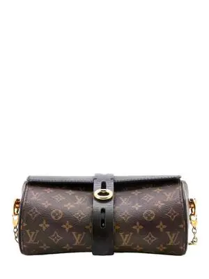 LOUIS VUITTON Glasses Case Handbag Monogram Canvas And Epi Leather Clutch Bag - Black