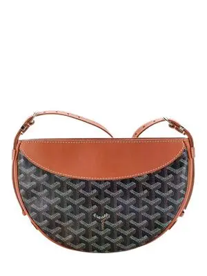 Goyard Hirondelle Coated Canvas And Leather Shoulder Bag - Brown