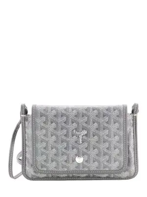 Goyard Plumet Clutch Wallet Coated Canvas Crossbody Bag Grey