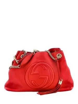 Gucci Soho Chain Strap Leather Medium Shoulder Bag - Red
